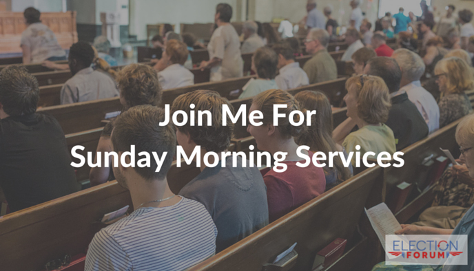 Join Me For Sunday Morning Services